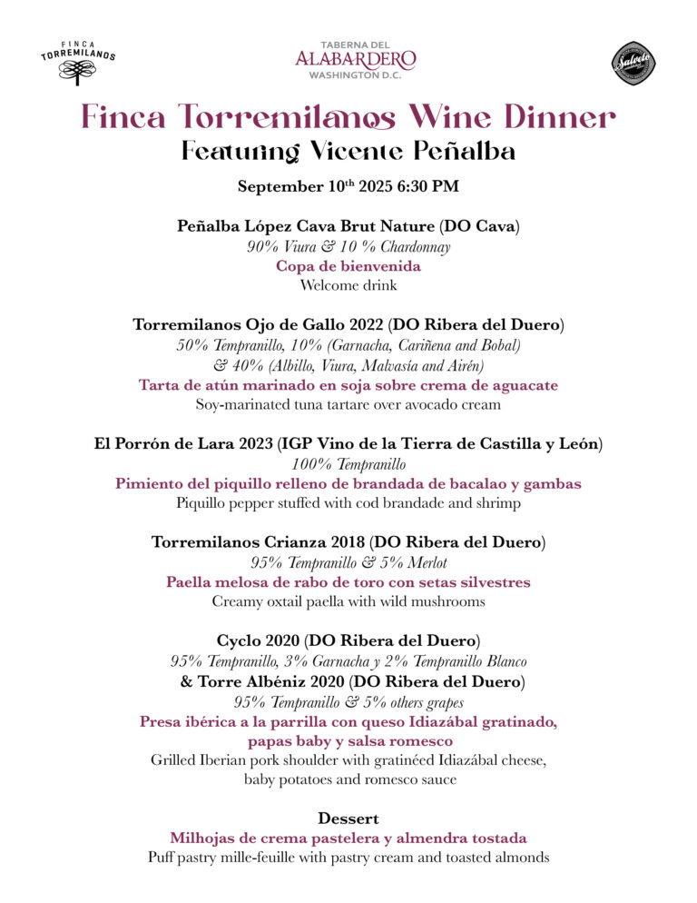 Wine Dinner Torremilanos | Taberna del Alabardero